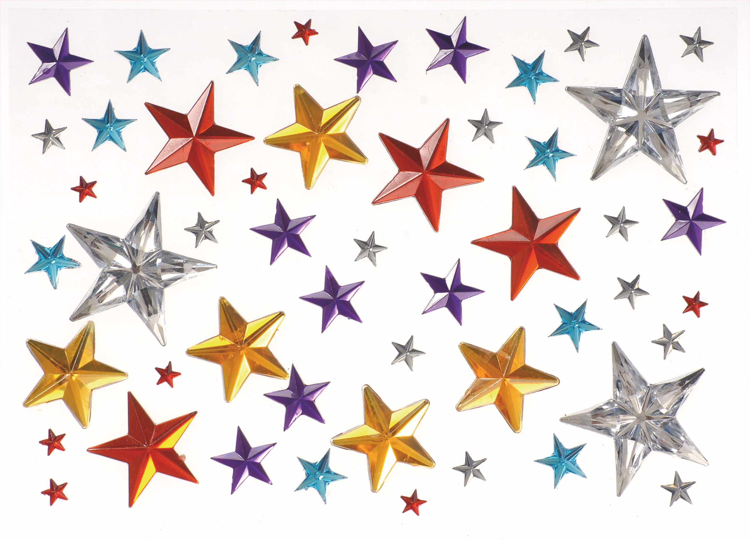 Glitzersteine Sternchen, 50er-Set | 668060