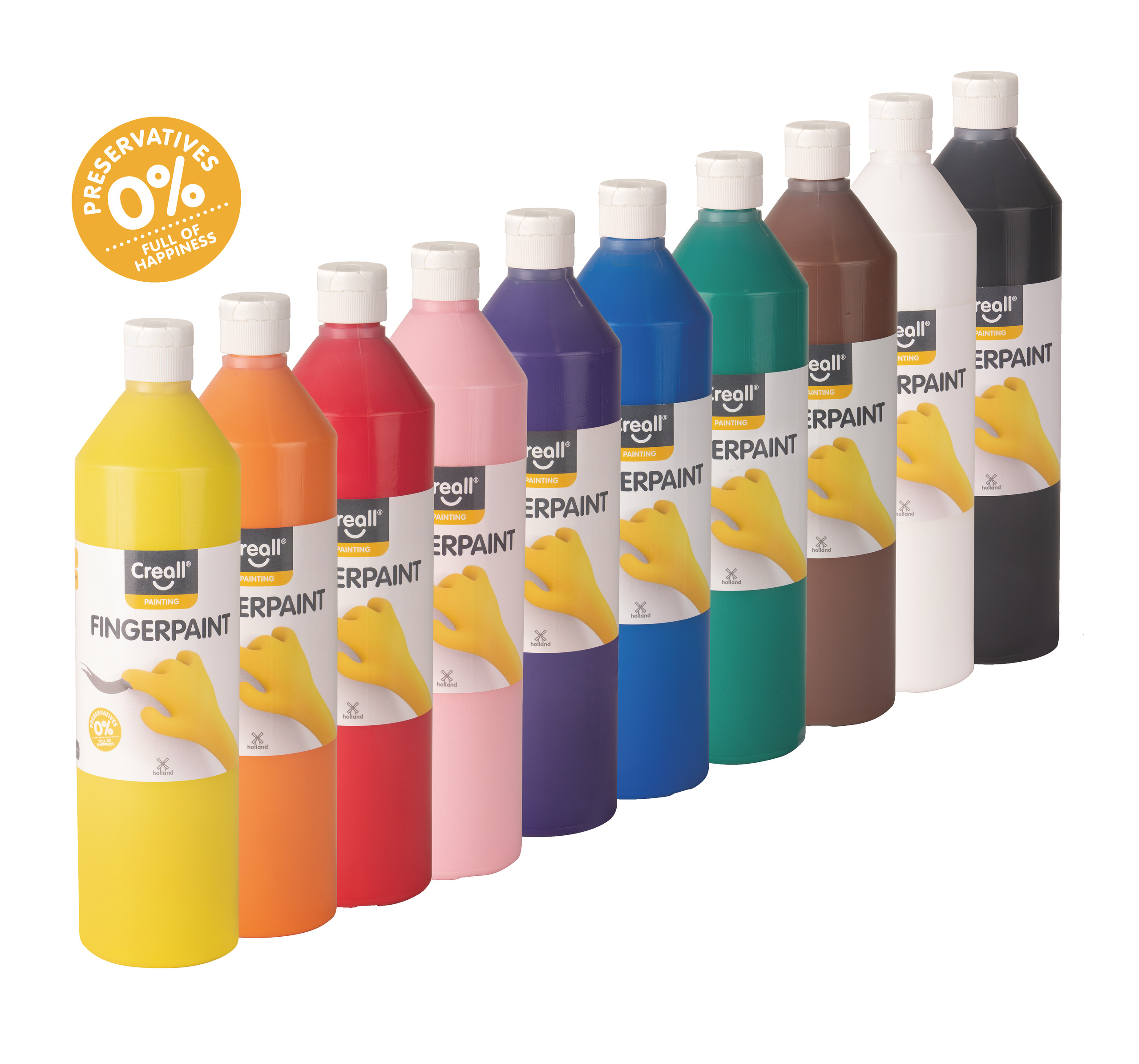 Creall fingerpaint-Set, 10 x 750 ml | 447338