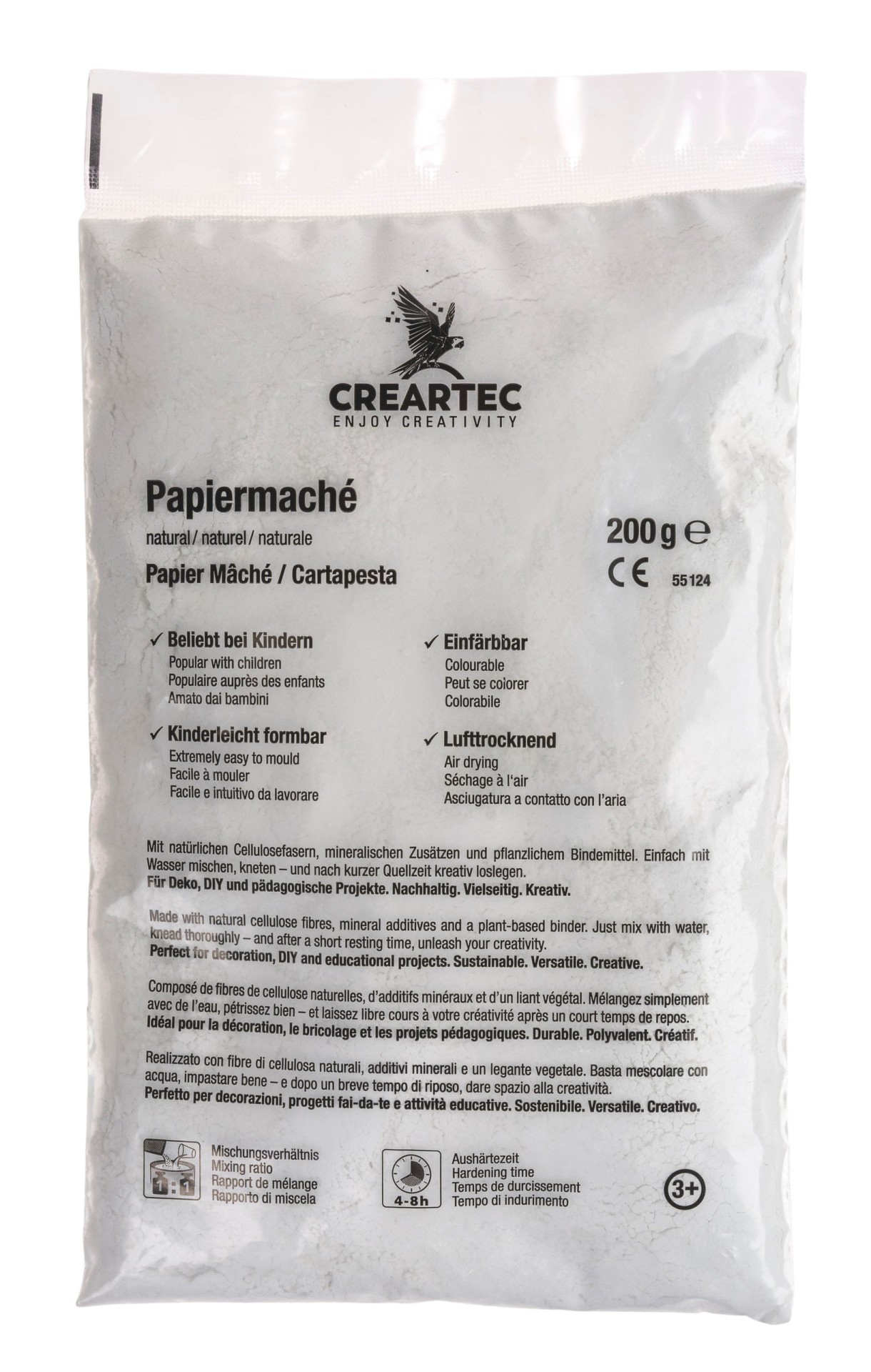 CREARTEC papel maché/papel maché, 200 g | 200 g | 675966